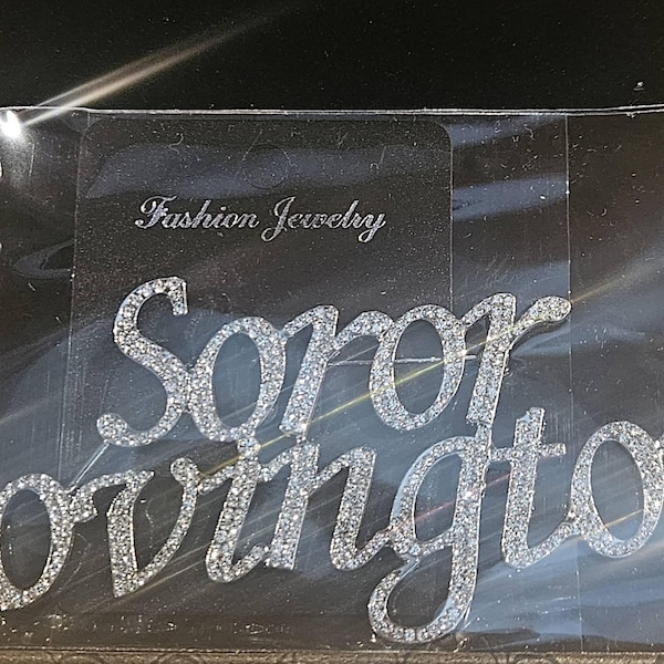 CUSTOM Bling-bling Words Pins, Handmade Name Brooch Pin, Personalised ...