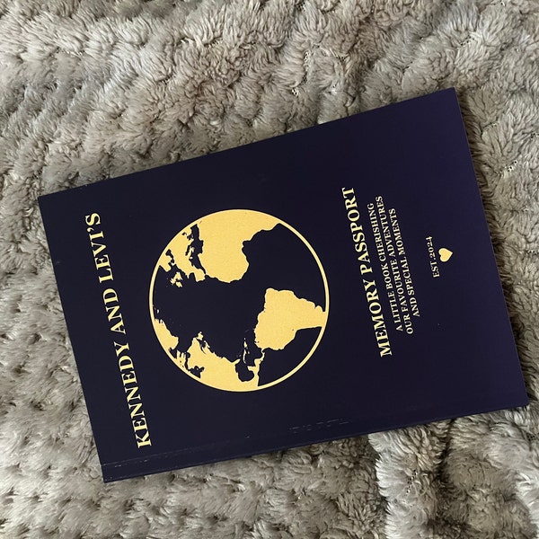 Personalised Couples Memory Passport Notebook, Love Story Journal ...