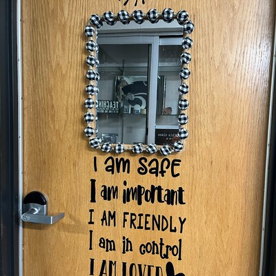 I AM Positive Affirmations Classroom Door Vinyl Wall Decal School ...