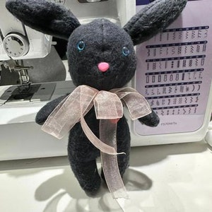 Bunny Rabbit Sewing Pattern, Miniature Clothing, Softie Doll Pattern ...