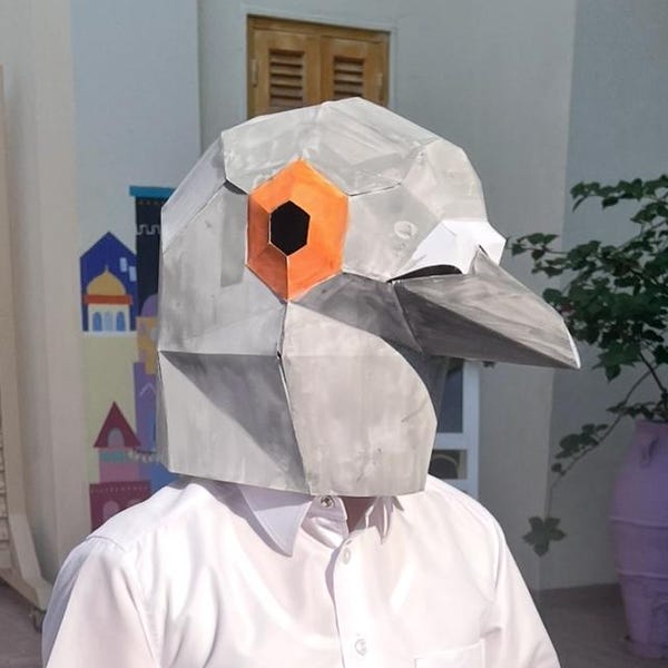 DIY Papercraft Pigeon Mask: Funny Low Poly Dove (PDF Pattern) - Etsy