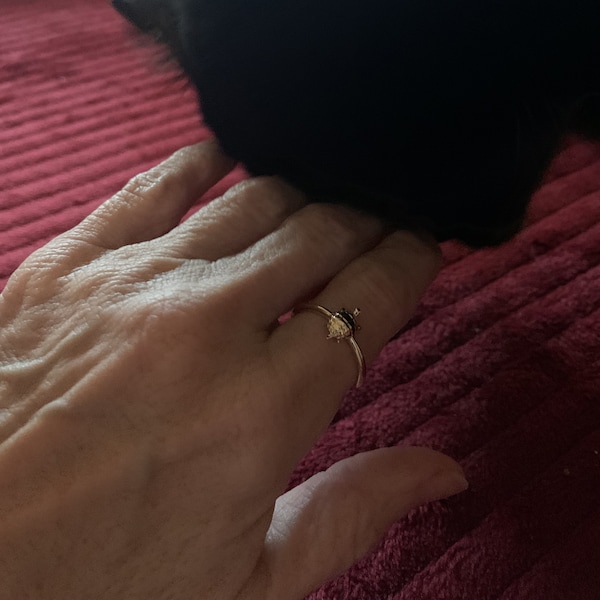 14K Gold Turtle Ring, Gold Sea Turtle Band, Tortoise Stackable Ring ...