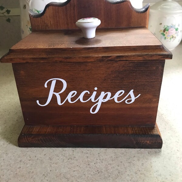 Recipe Cards, Recipe Cards Decal, Decal for Card Box, DIY Home Decor ...