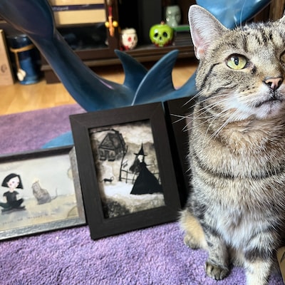 When a Witch Goes off to Work 8x10 Print of an Original Painting by ...