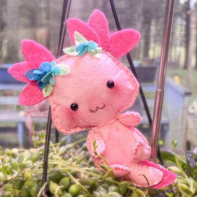 Felt Axolotl Pattern Felt Sea Animals Pattern Axolotl Stuffed Toy Felt ...