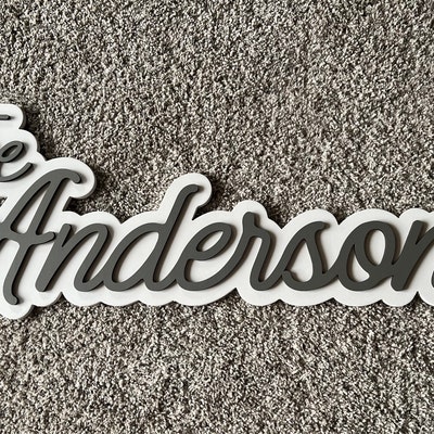 Large Last Name Sign, Cut Out Last Name Sign, Wedding Name Sign, Double ...