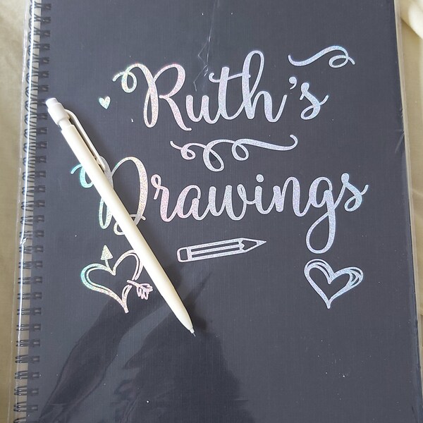 A4 Personalised Drawing Sketchbook Artist Book Teenage Doodle Book - Etsy