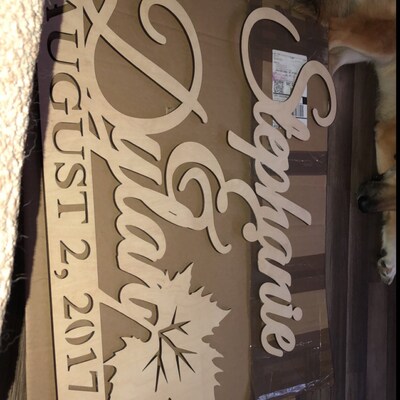 Fall Wedding Sign Autumn Wedding Sign Custom COUPLE NAMES DAY to ...