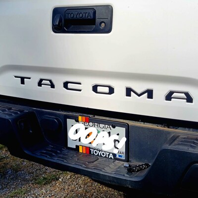 Vintage-toyota-retro-style-license-plate-frame-trd-offroad-tacoma-fj ...