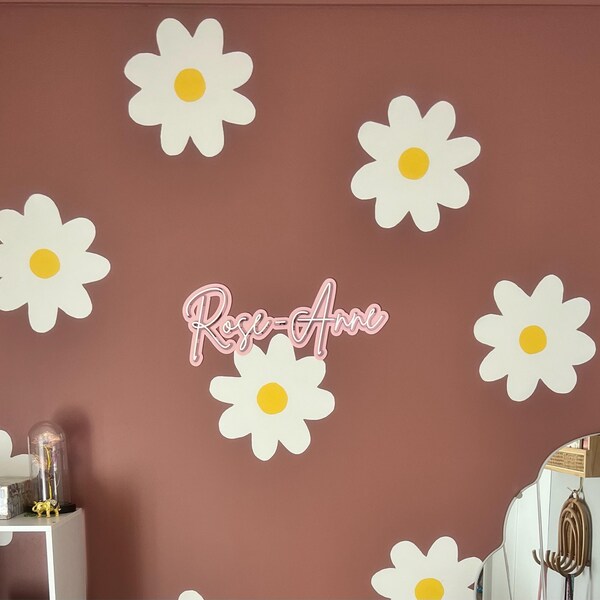 Acrylic Flower Pops Wall Flowers Wall Pops Flowers Bedroom Decals ...