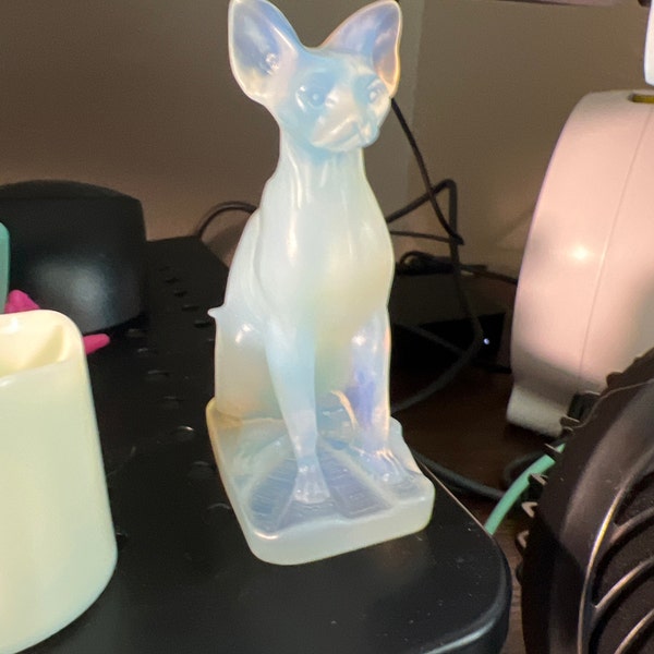 1PC Opalite Cat,crystal Carving,reiki Healing,quartz Crystal Cat,home ...