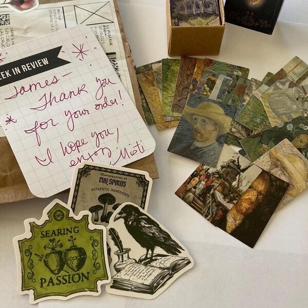 Blue No. 05 Vintage Boxed Stickers 60 Pcs Ticket Style Retro Decor ...