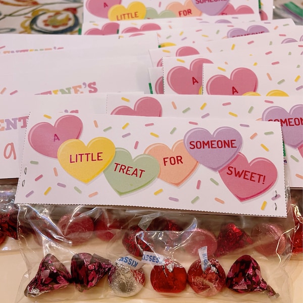 PRINTABLE Valentines for Kids Printable Valentine Treat Bag Toppers ...