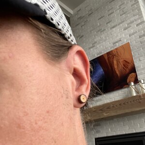 Mens Stud Earring, One Singular Earring for Men, Men Wood Post Stud ...