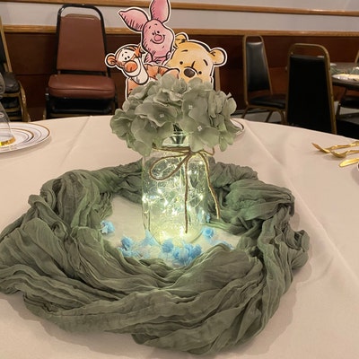 Bright Pink Mini Rose Lighted Mason Jar Centerpiece, Wedding ...