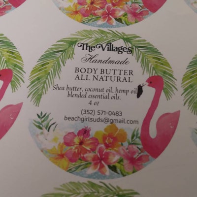 Tropical Beach Editable Product Sticker Label. Customize Online ...