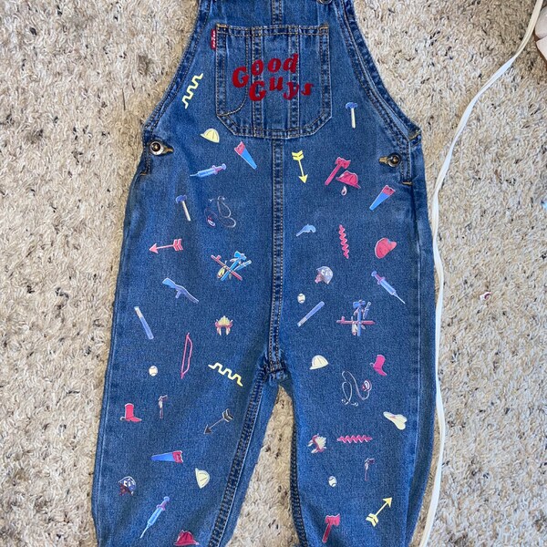 Awesome Dog Chucky Costume Overalls Striped Tshirt Halloween - Etsy