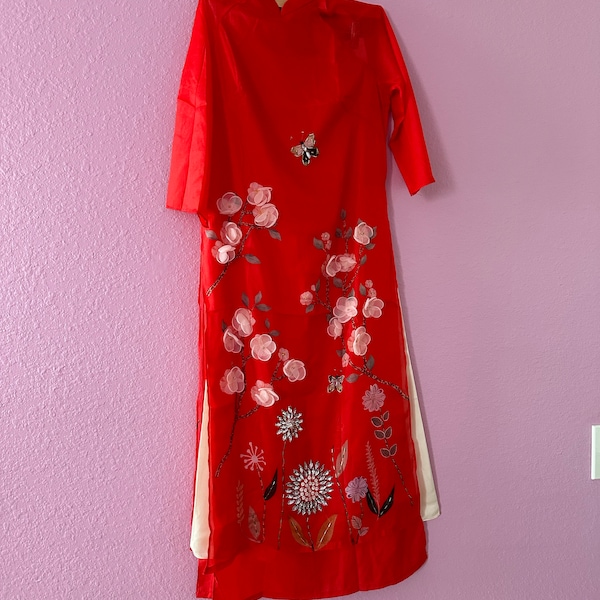 High-class 4-piece Innovative Long Dress(available in 7 Days)-áo Dài ...