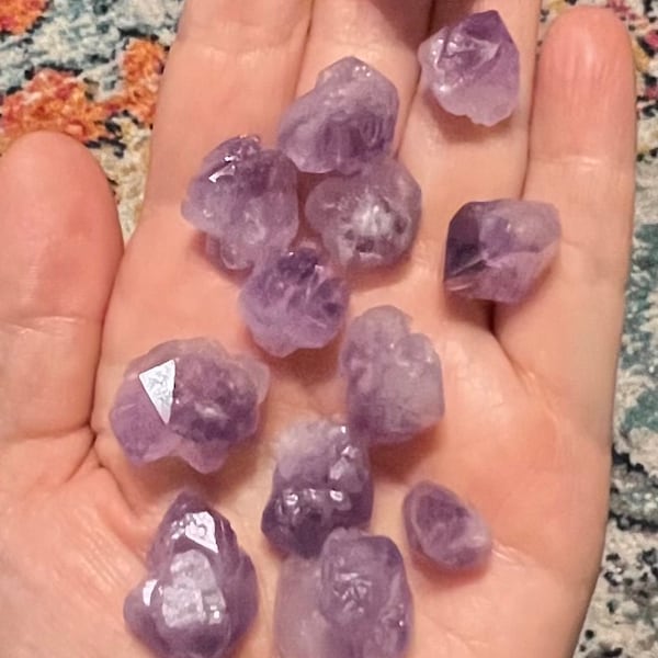 Small Amethyst Cluster Lot, 0.25" - 1.25" Raw Amethyst Points, Choose ...