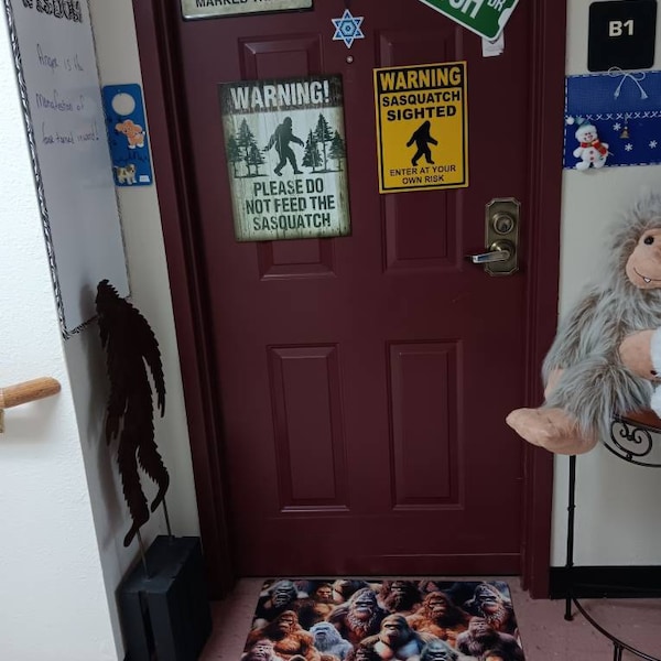 Bigfoot Doormat, Bigfoot Rug, Bigfoots Mat, Bigfoot Decor, Bigfoot ...