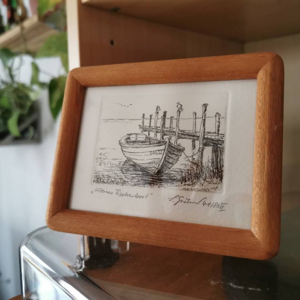 Large Walnut Photo Frame, Round Corner Photo Frame, Custom Wooden ...