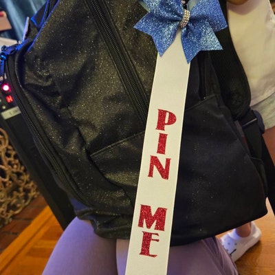 Pin Me Ribbon Pin Me Cheer Pin Me Bag Tag - Etsy