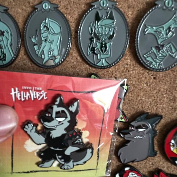 Vortex / Hellaverse Fanmerch / Hazbin Hotel Pins / Black Plated Hard ...