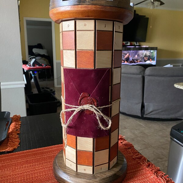 Handmade Wooden Chess Set in the Form of a Rook. Chess Tower. Playfield ...