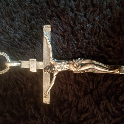 Personalized Silver Jesus Cross Necklace Handmade Crucifixion - Etsy