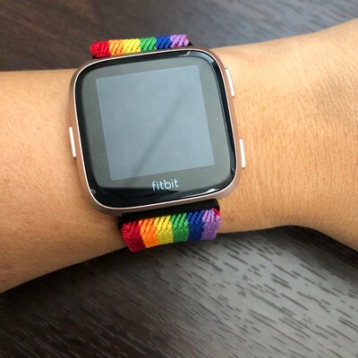 Elastic Fitbit Versa Watch Band Rainbow Pride Versa 1 / 2 - Etsy