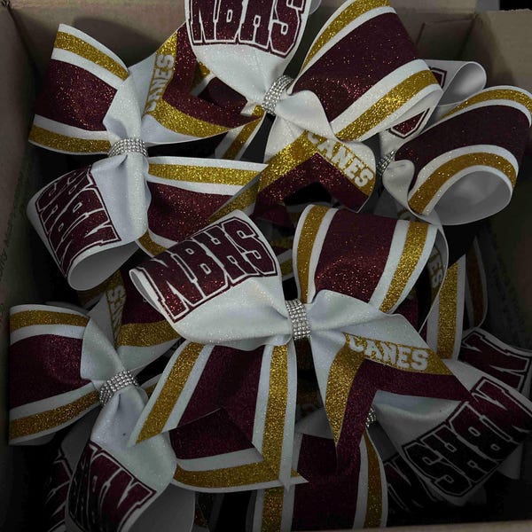 Sublimated Personalized Sideline Cheer Bow - You Choose the Colors ...