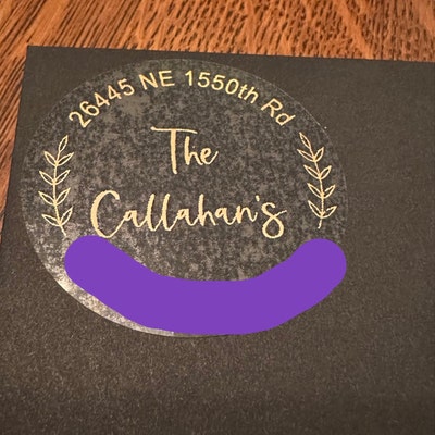 Custom Address Label, Metallic Foil, Envelope Label, Invitation Sticker ...