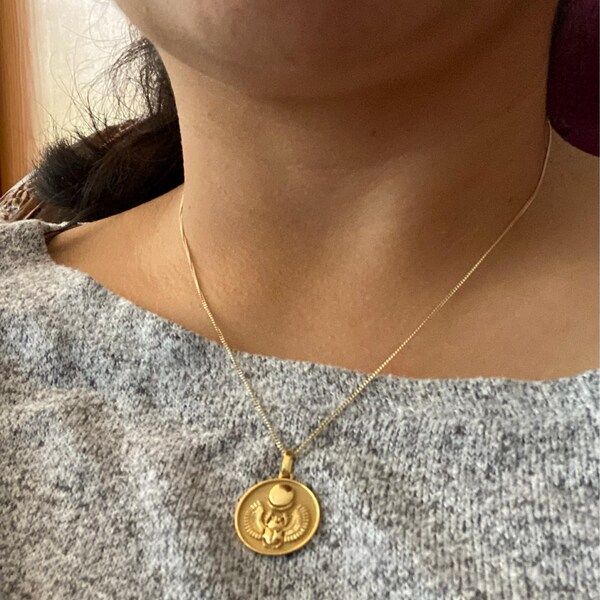 14K Gold Holy Icon of Jesus Christ Necklace, Jesus Face Pendant ...