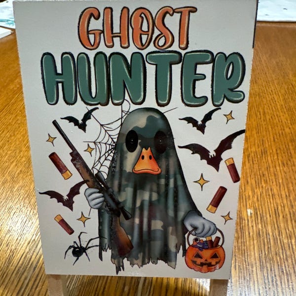 Ghost Hunter Png Sublimation Design, Halloween Png, Ghost Png, Duck Png ...