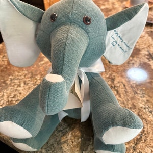 Memory Elephant With Handwriting Embroidery Option - Etsy