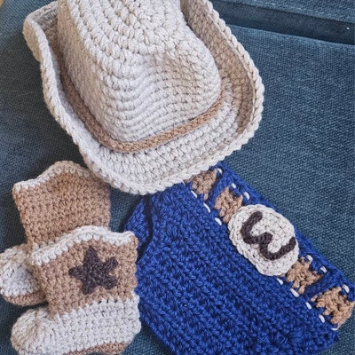 CROCHET PATTERN / Baby Cowboy Outfit / Cowgirl / Cowboy Boots - Etsy