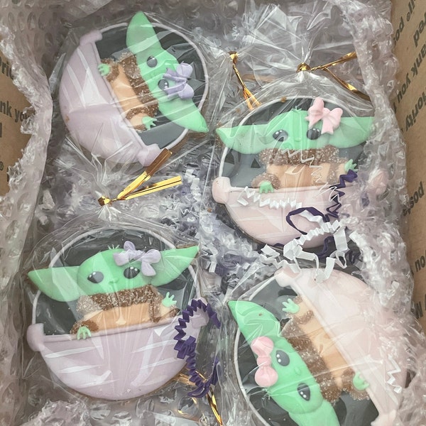 Grogu, the Child, Star Wars Sugar Cookies, Dozen, Customized Your Way ...