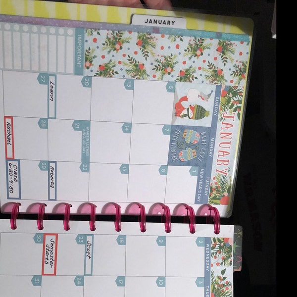 Happy Planner January Monthly Kit, January Monthly Planner Stickers ...