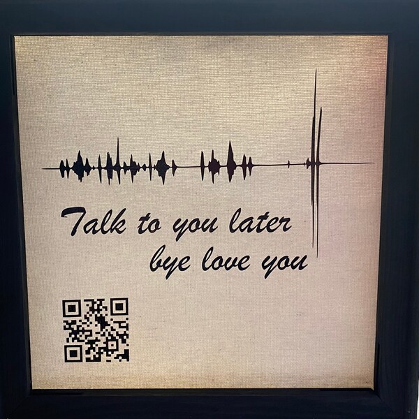 Custom Soundwave QR Code Voice Recording Stretched Canvas Signs - Etsy