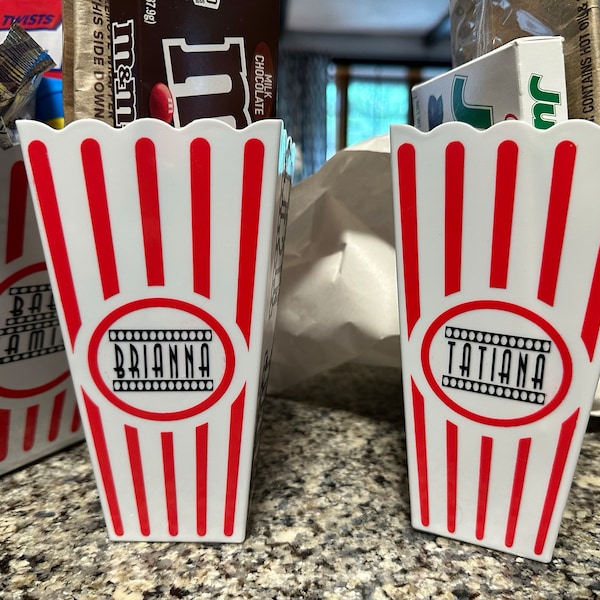 Personalized Popcorn Bowl! Popcorn Tub! Party Favors! Family Gifts ...
