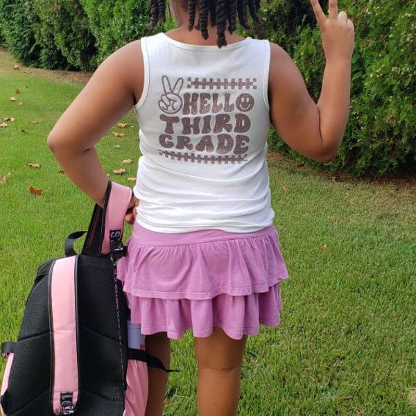 Hello Third Grade Svg Png, Retro Back to School Svg Png, Back to School ...