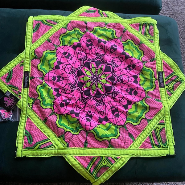 Trippy Squid Flowstar - "v2.0" UV Reactive Sacred Geometry Purple/pink ...