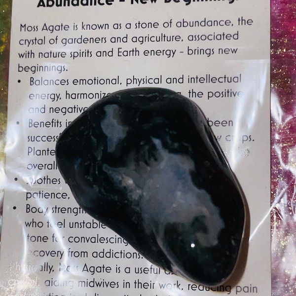 Moss Agate Tumbled Stone - Multiple Sizes Available - Tumbled Moss ...