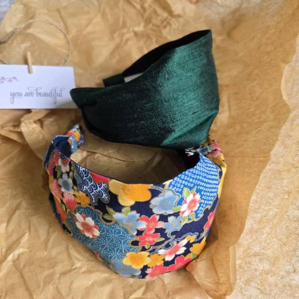 Headbands for Women Wide Fabric Boho Hairband Hair Accessories No Slip ...