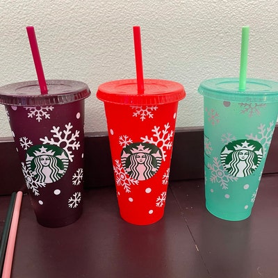 24oz Venti Cold Cup Starbucks Snowflake Svg, Starbuck Full Wrap Svg ...