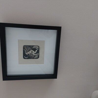Winged One Small Lino Print Wild Woman Bird Woman A6 Print Linocut - Etsy