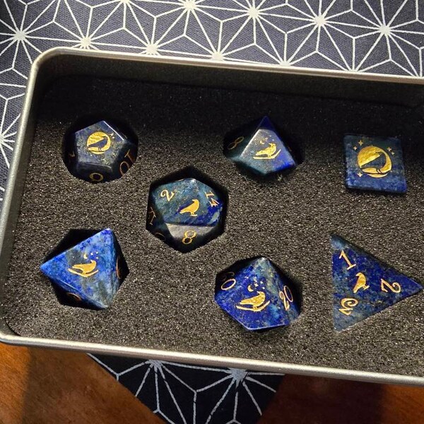 Crow D20 Dice | Raven Dice | Crow and Moon | Dungeons & Dragons | DND ...