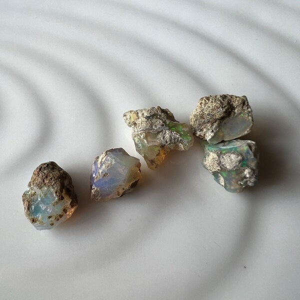 Ethiopian Opals Rough, Untreated Bigger Size Opals Rough AAAA, 15mm to ...