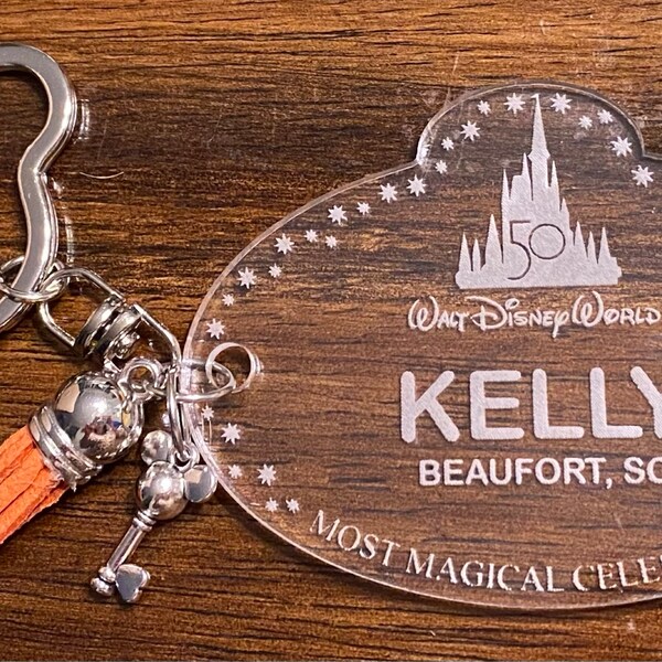 Walt Disney World 50th Anniversary Cast Member Inspired Acrylic Key ...