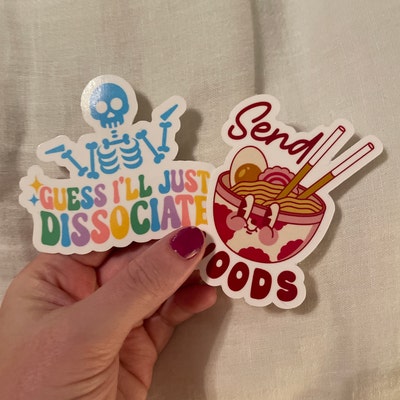 Guess I'll Just Dissociate Sticker, Mental Health Sticker, Funny Water ...